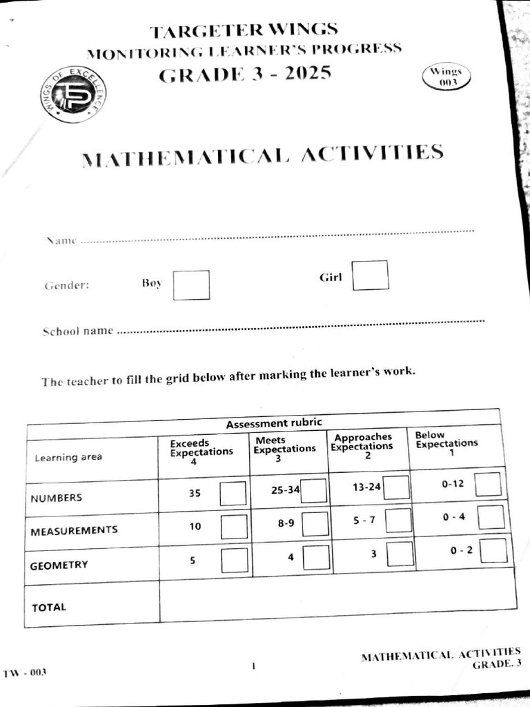Grade 3 003 Targeter All Subjects (3) | PDF