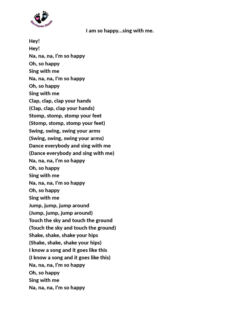 MS-I Am So Happy - Sing With Me. | PDF