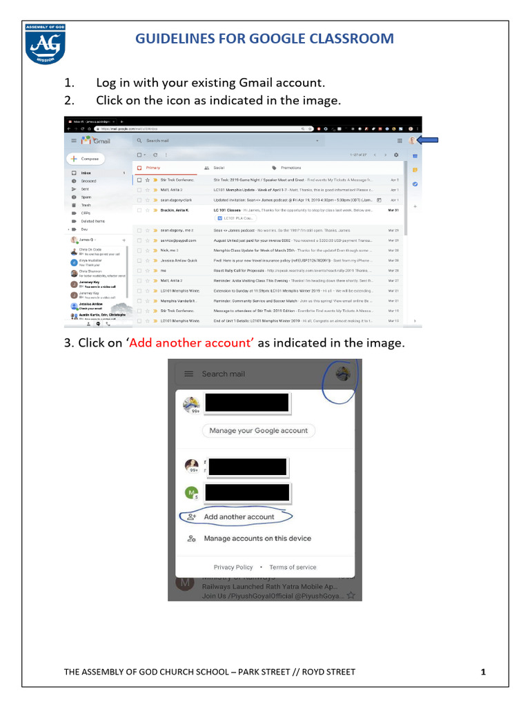 Google Classroom Instructions | PDF