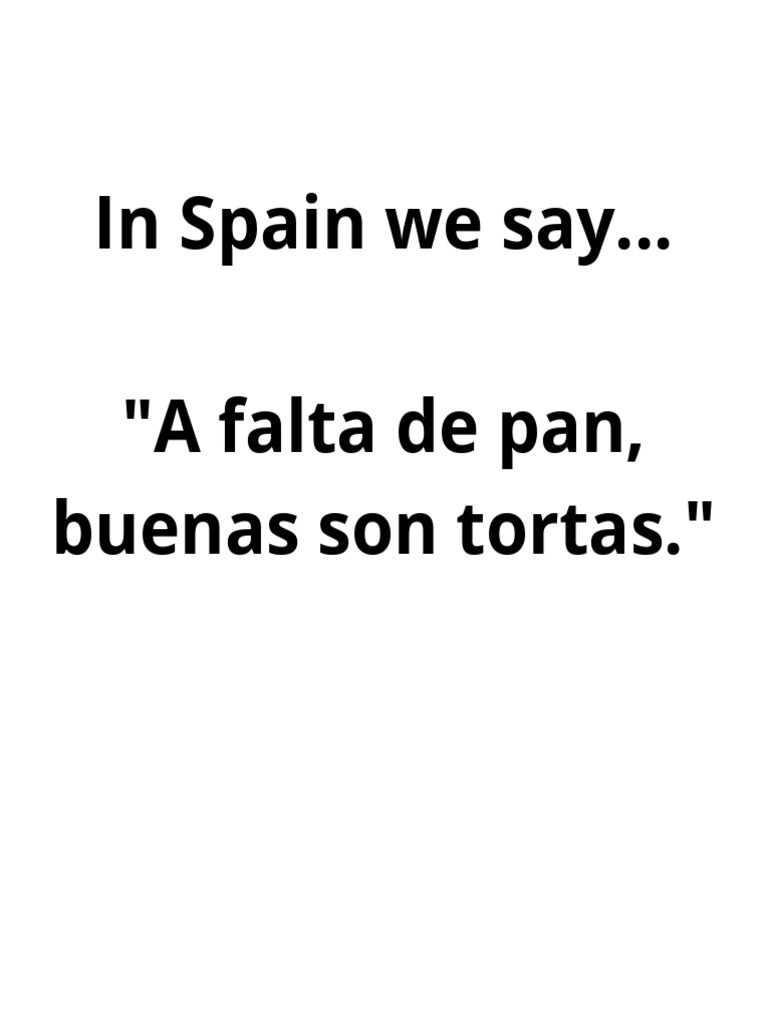 In Spain We Say... | PDF