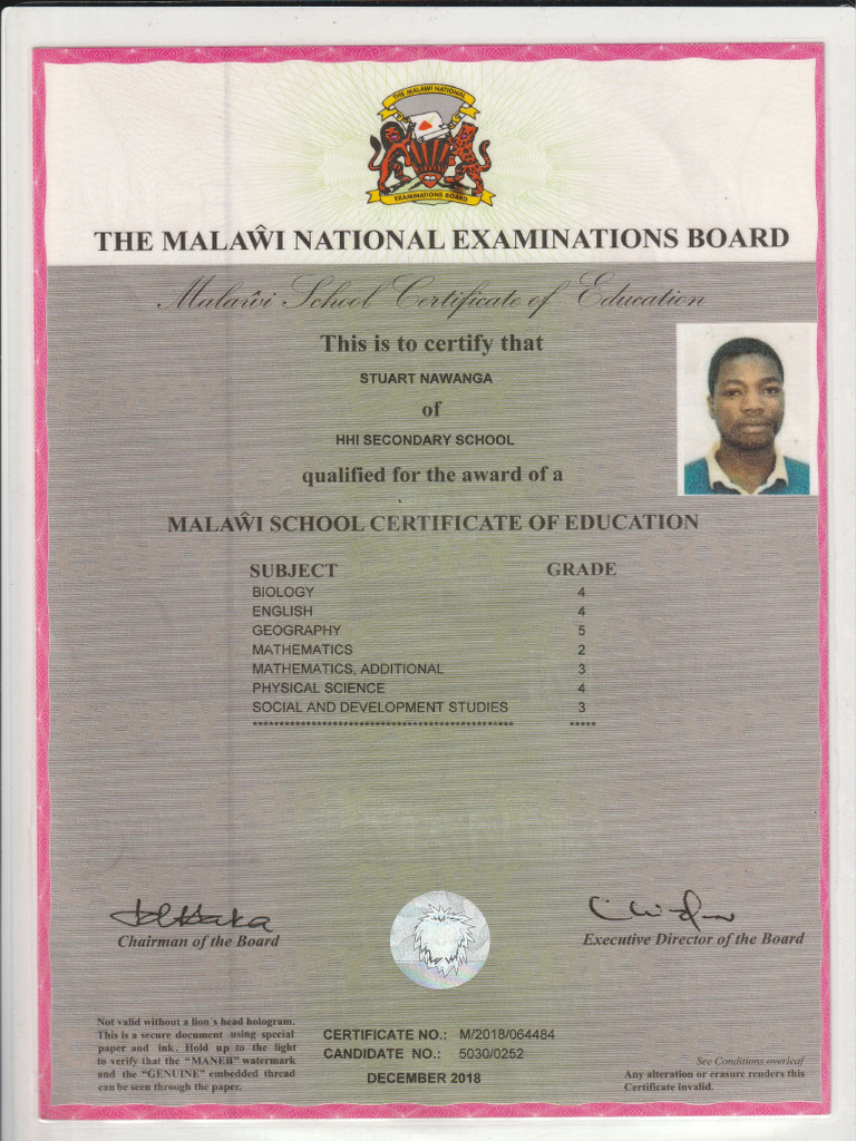 Msce Stuart Nawanga | PDF