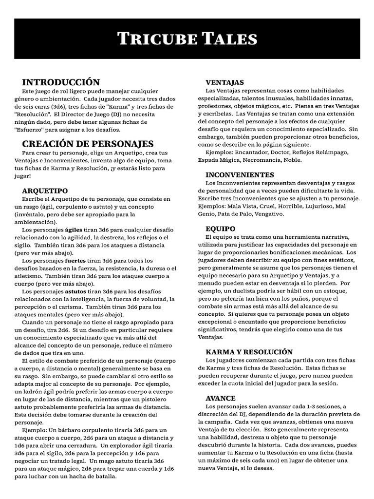Tricube Tales: Introducción | PDF