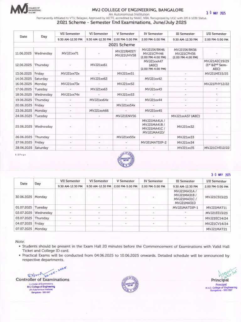 2021 Scheme SEE TT-Jun-July 2025 | PDF
