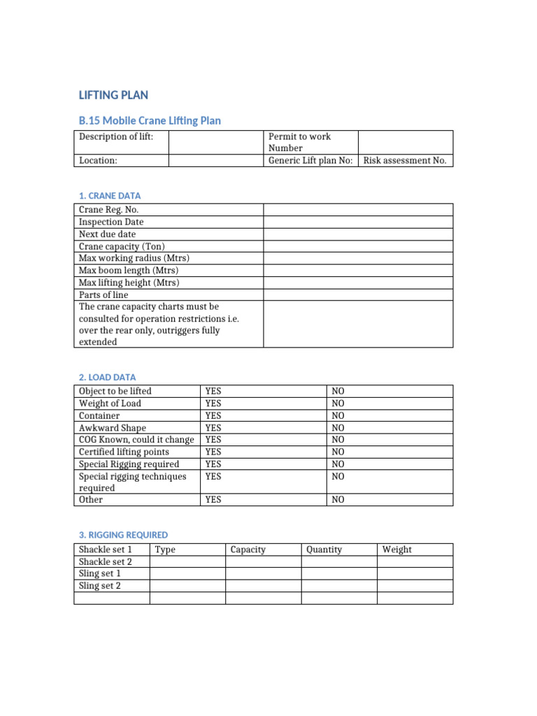 Mobile Crane Lifting Plan Guide | PDF | Crane (Machine)