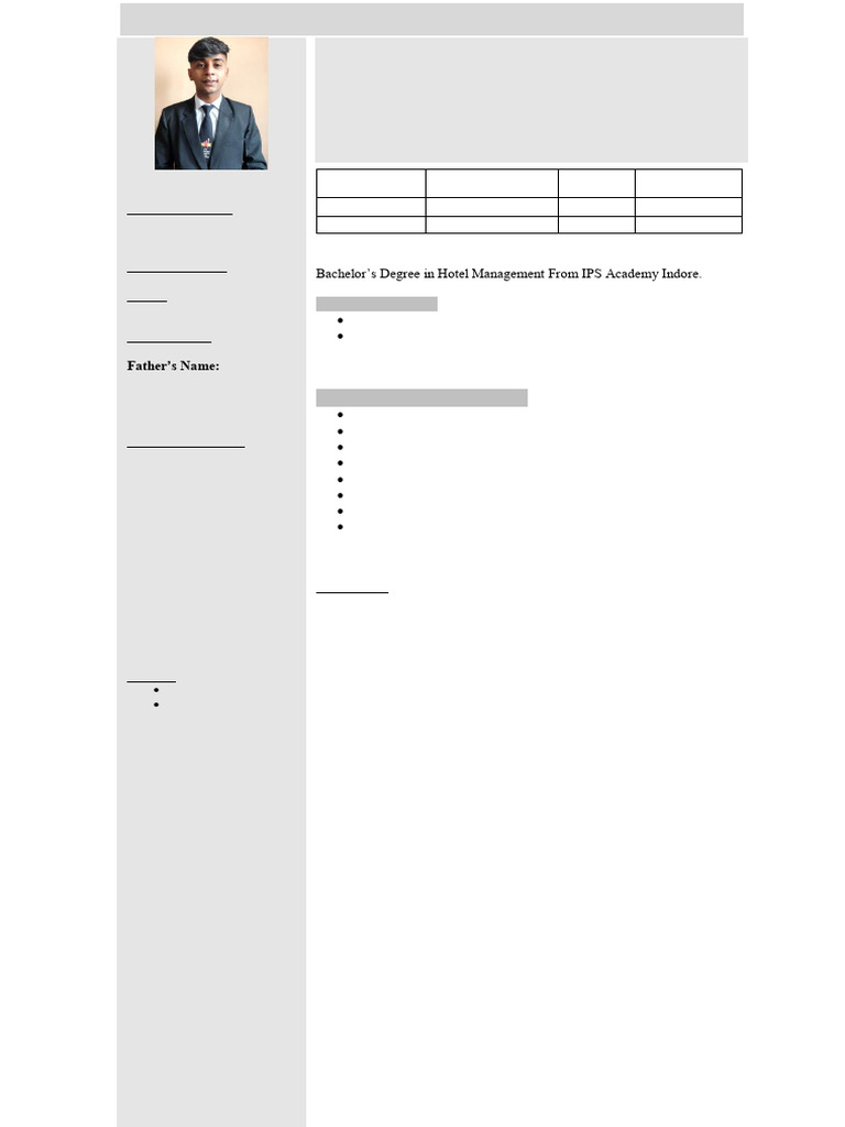 Priyanshu Ghosle's Resume | PDF