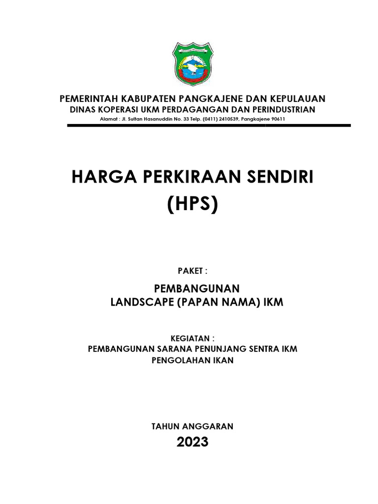 Sampul Hps Landscape (Papan Nama) - 2 | PDF