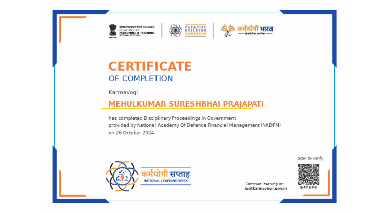 Certificate: of Completion | PDF