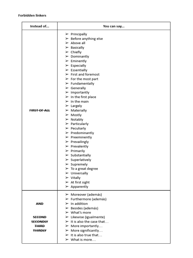 Linkers and Connectors C1 | PDF