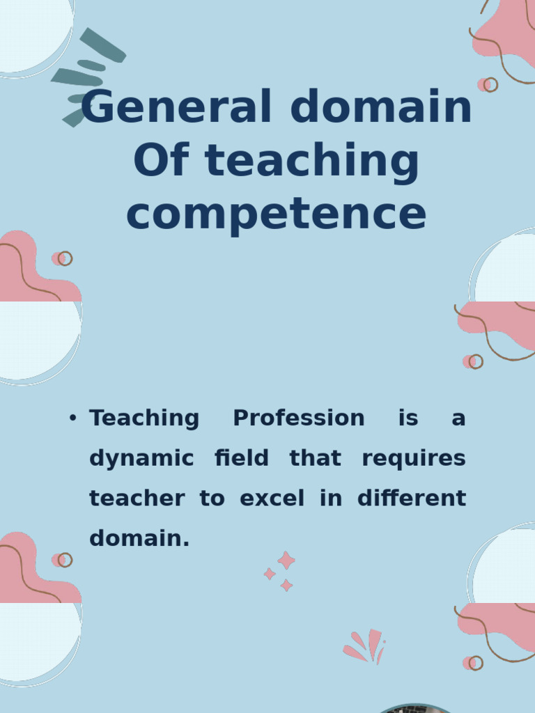 General Domain of Teaching Competence | PDF | Learning | Curriculum