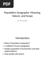 1.1 - Population Geography-Definition, Nature, Scope and Importance ...