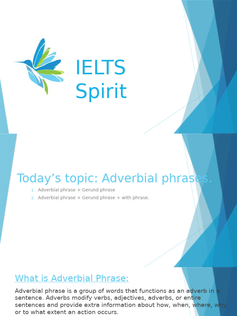 Adverbial Phrase | PDF