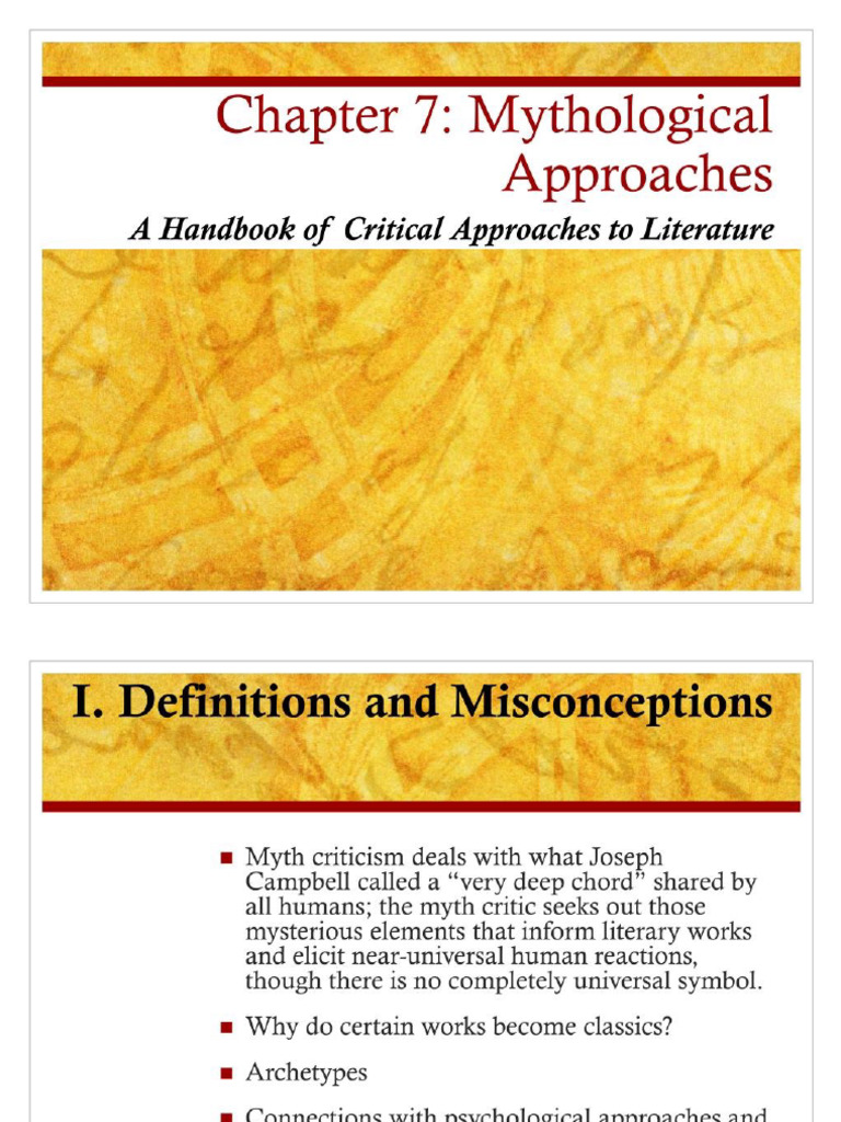 Mythological Approaches566 | PDF