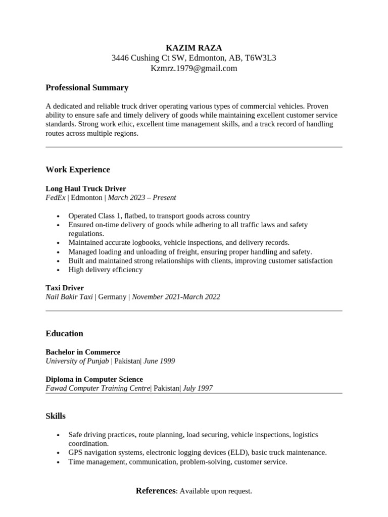 Resume - Kazim Raza | PDF
