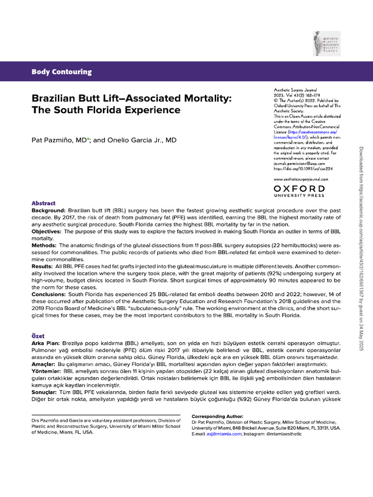 BBL (Brazilian Butt Lift) | PDF