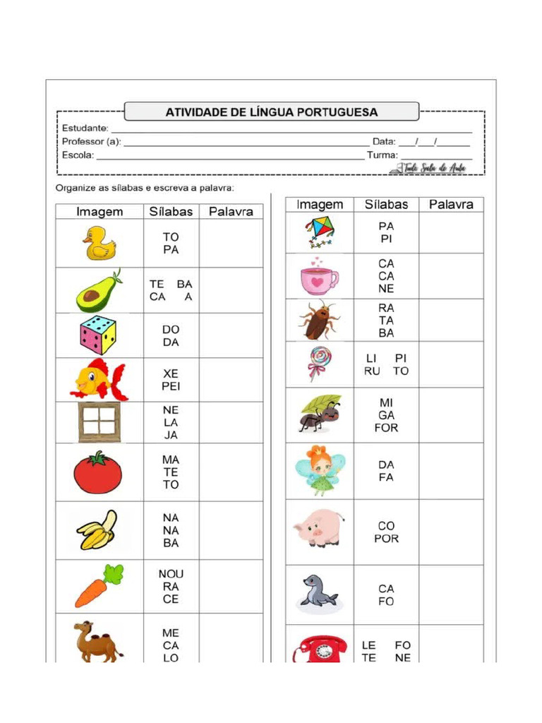 27 de Maio - Atividade de Alfabetização | PDF