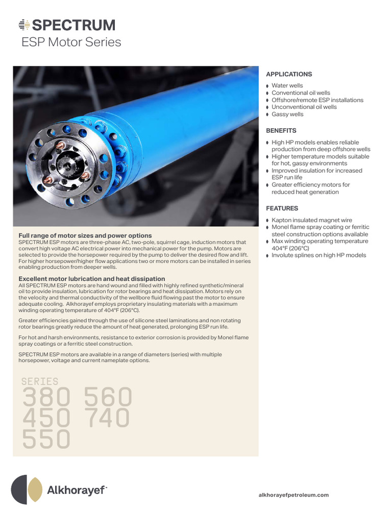 Spectrum Esp Motor Series | PDF | Electric Motor | Materials
