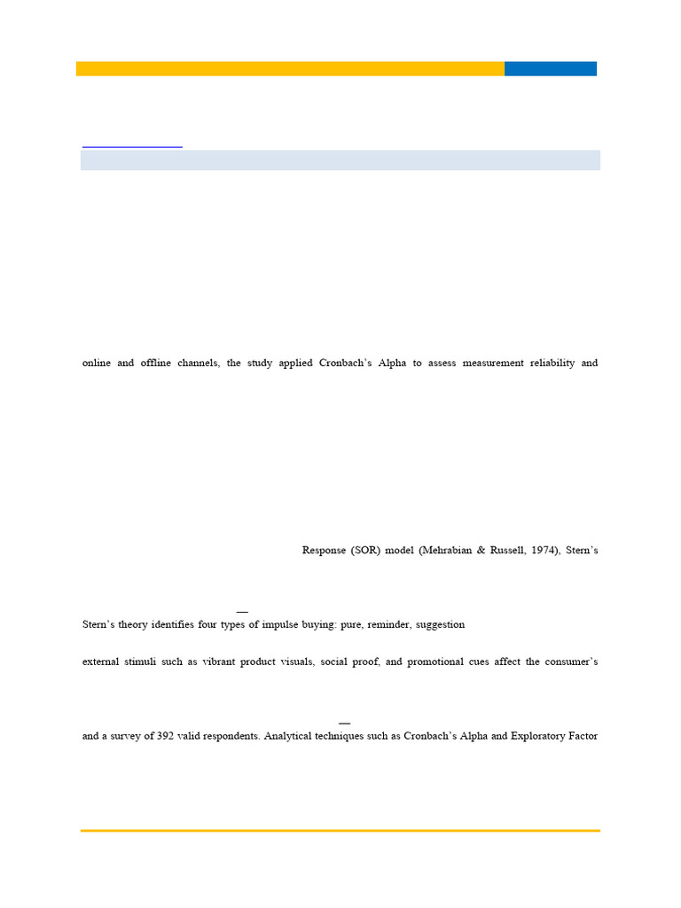 Impulsive Buying Factors in Vietnamese Youth | PDF | Behavior ...