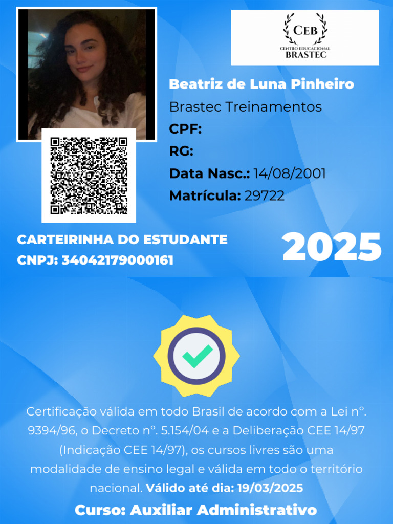 Beatriz de Luna Pinheiro: Brastec Treinamentos | PDF