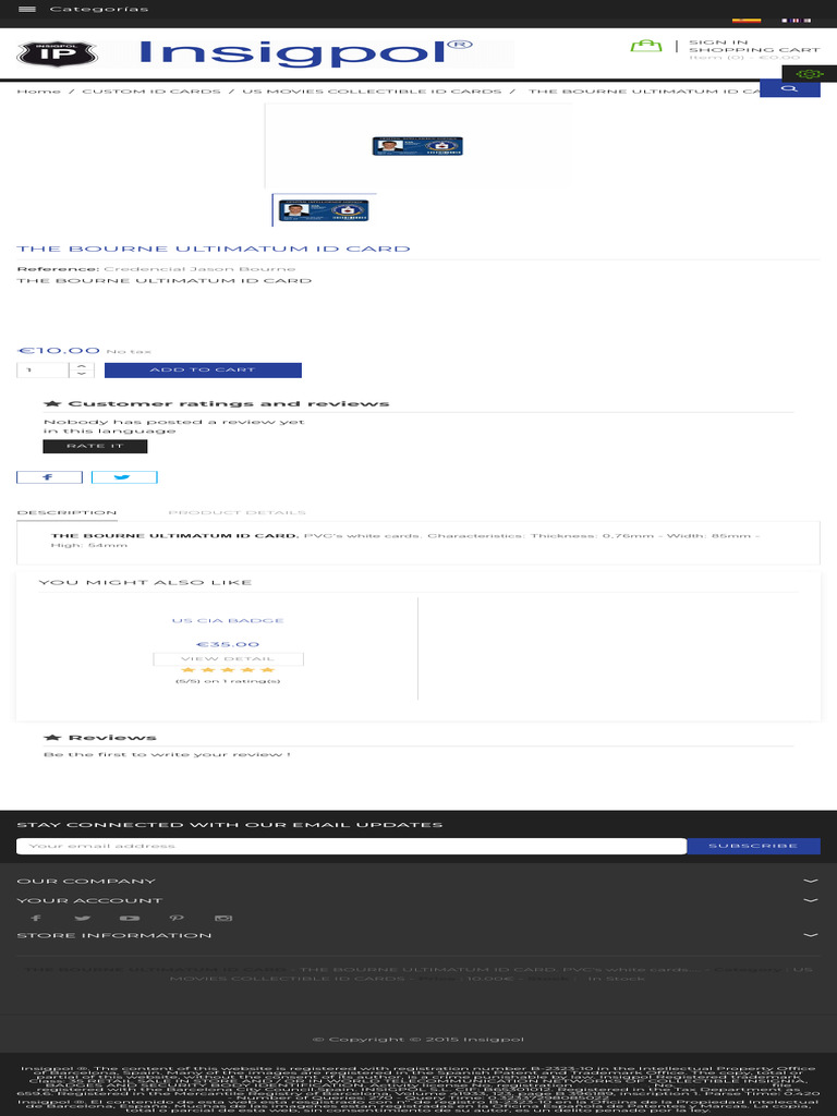 The Bourne Ultimatum Id Card | PDF | Identity Document