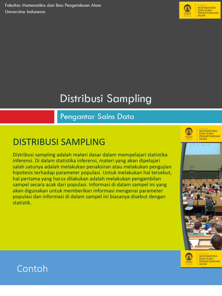Pengantar Distribusi Sampling dalam Statistika | PDF