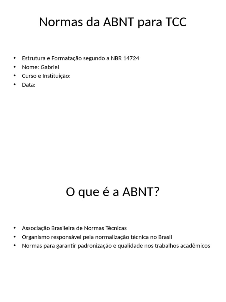 Normas ABNT NBR 14724 para TCC | PDF