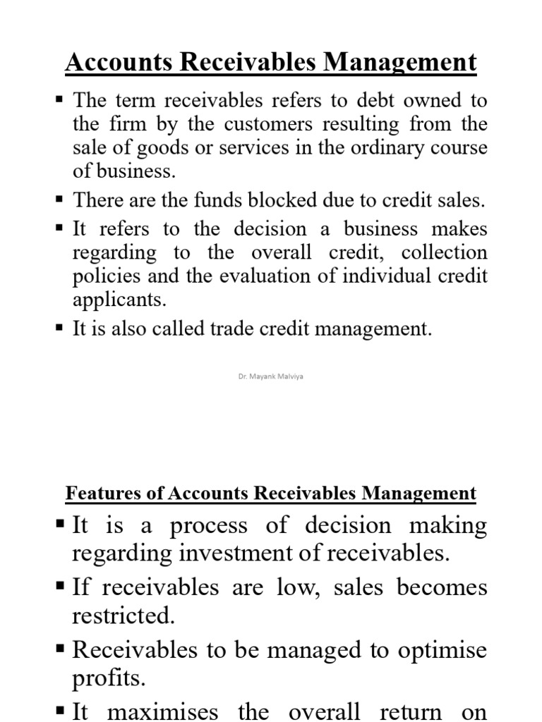 Accounts Receivable Management | PDF | Credit | Finance & Money Management