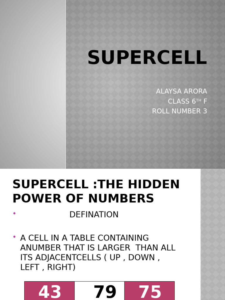 Supercell | PDF