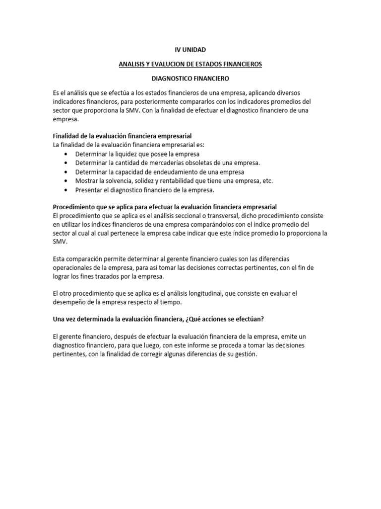 Diagnostico Financ | PDF