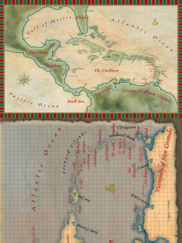 Savage Worlds - Pirates of The Spanish Main - Maps | PDF