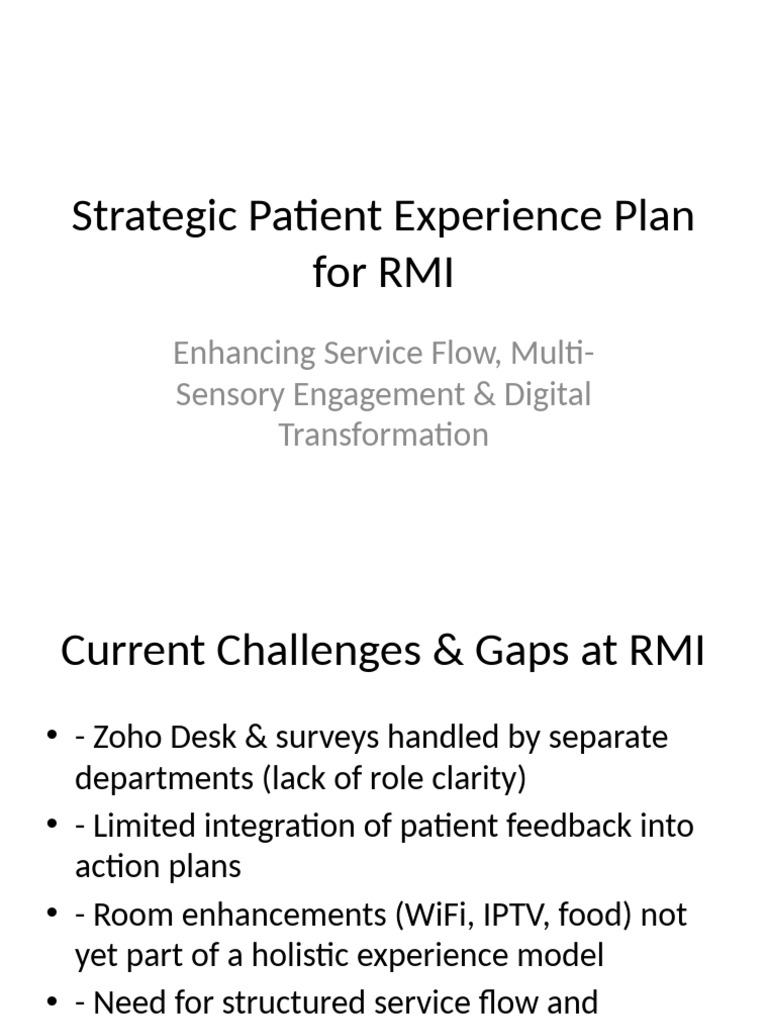 RMI Patient Experience Strategy | PDF