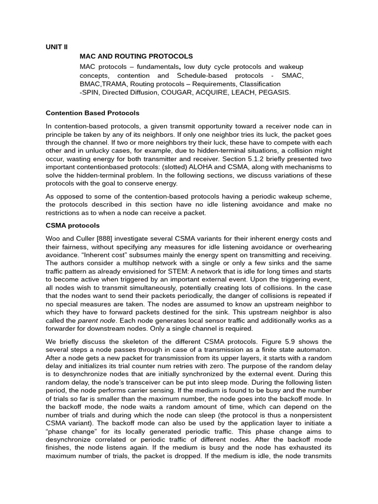 Contention and Schedule-Based Protocols | PDF | Network Packet ...