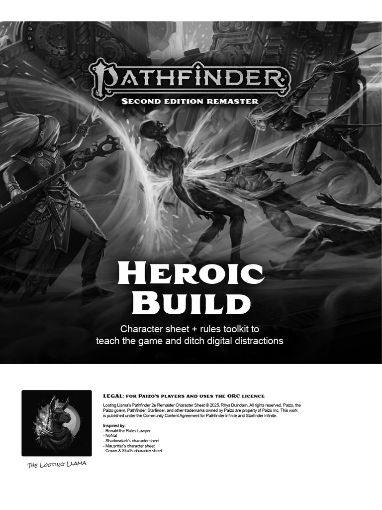 Pathfinder 2e Remaster Character Sheet | PDF | Role Playing Games ...