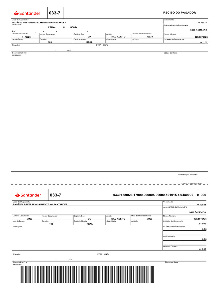 Boleto e Comprovante 3 | PDF | Pagamentos | Tecnologia financeira
