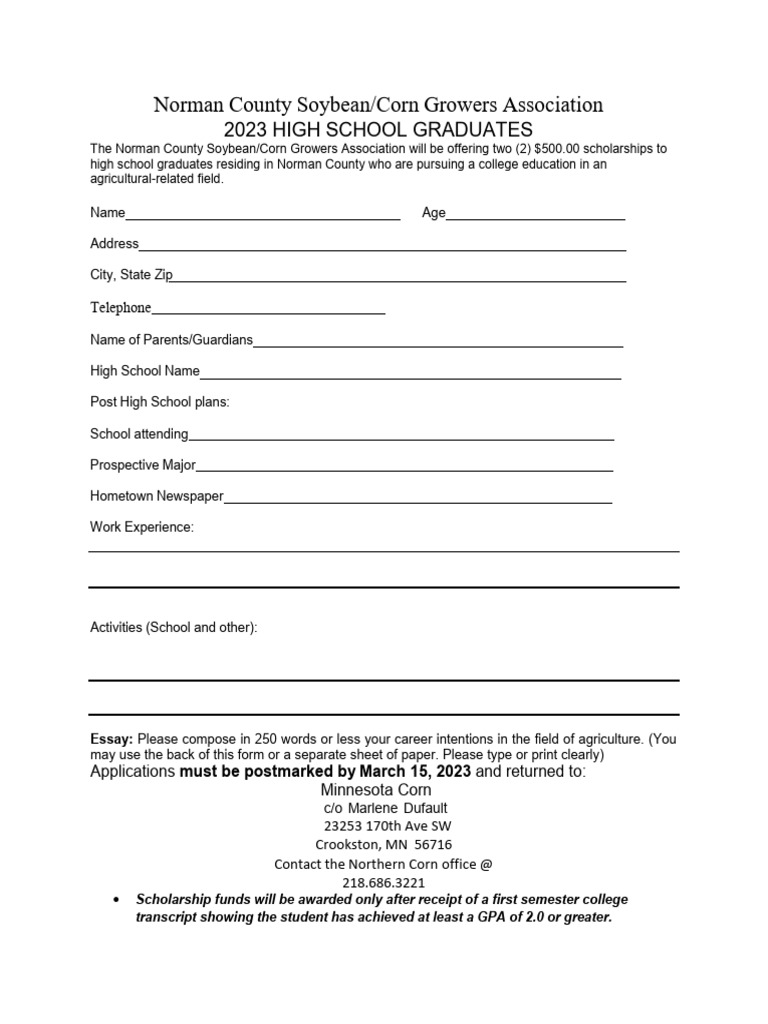 2023 Application Norman | PDF