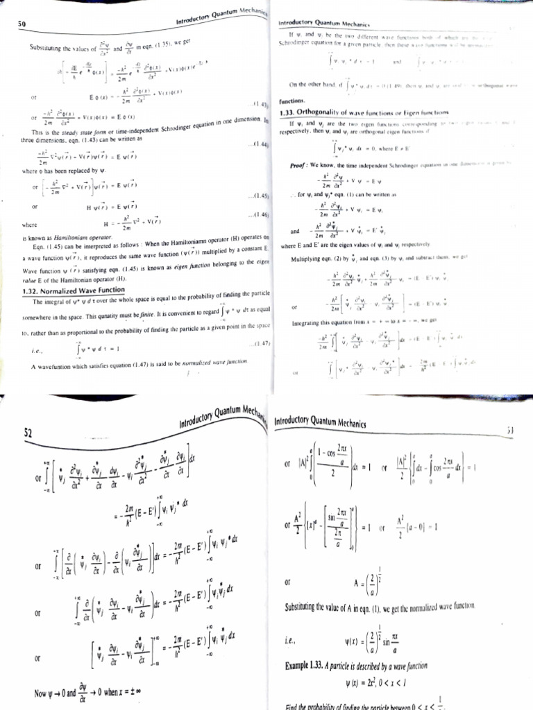 Introductory Quantum Mechanics-2 | PDF