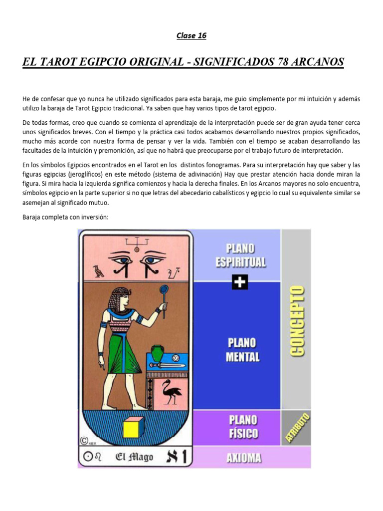 Significado del Arcano 1: El Mago | PDF | Tarot | Arcanos Mayores