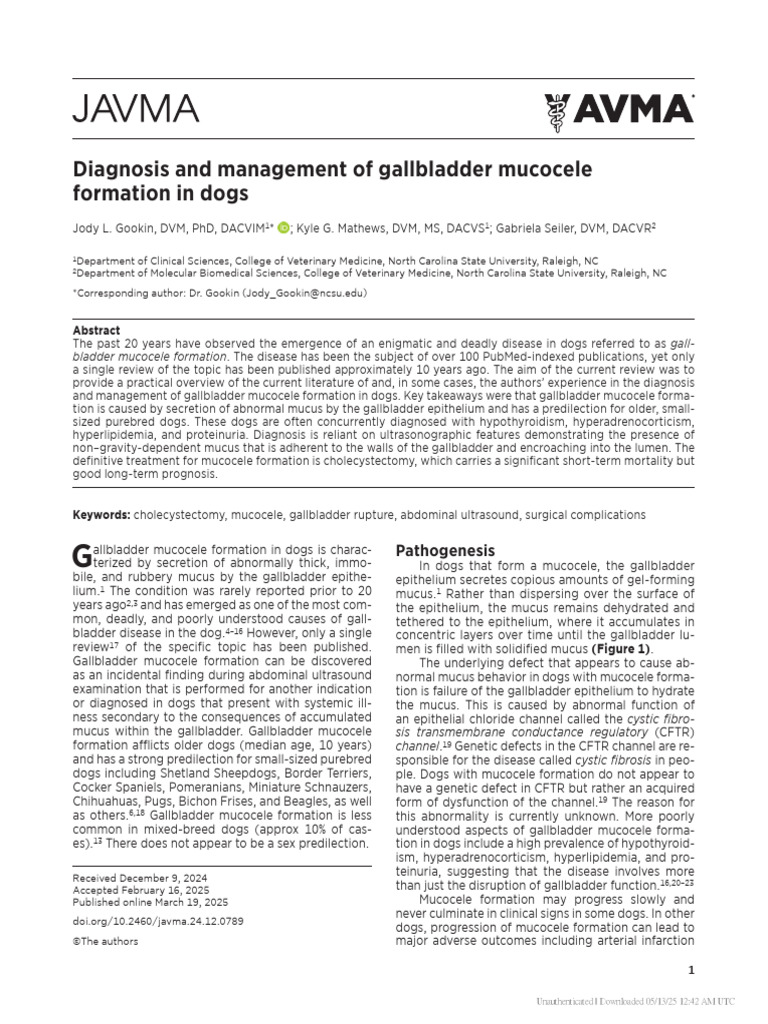 MUCOCELE | PDF | Gallbladder | Clinical Medicine
