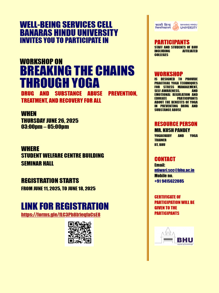 Flyer of Yoga and Drug Prohibition | PDF