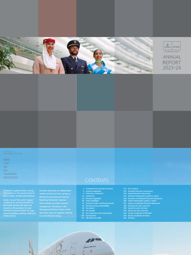 Emirates Group Annual Report 2022-23 | PDF | Emirates (Airline ...