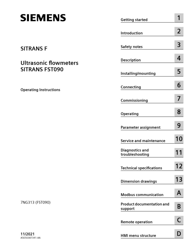 Siemens SITRANS FS290 Manual | PDF