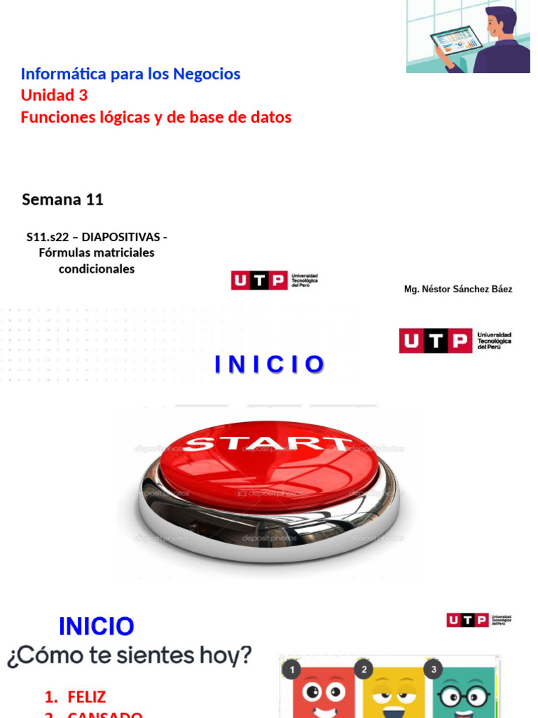 S11 - s22 - DIAPOSITIVAS - Fórmulas Matriciales Condicionales | PDF ...