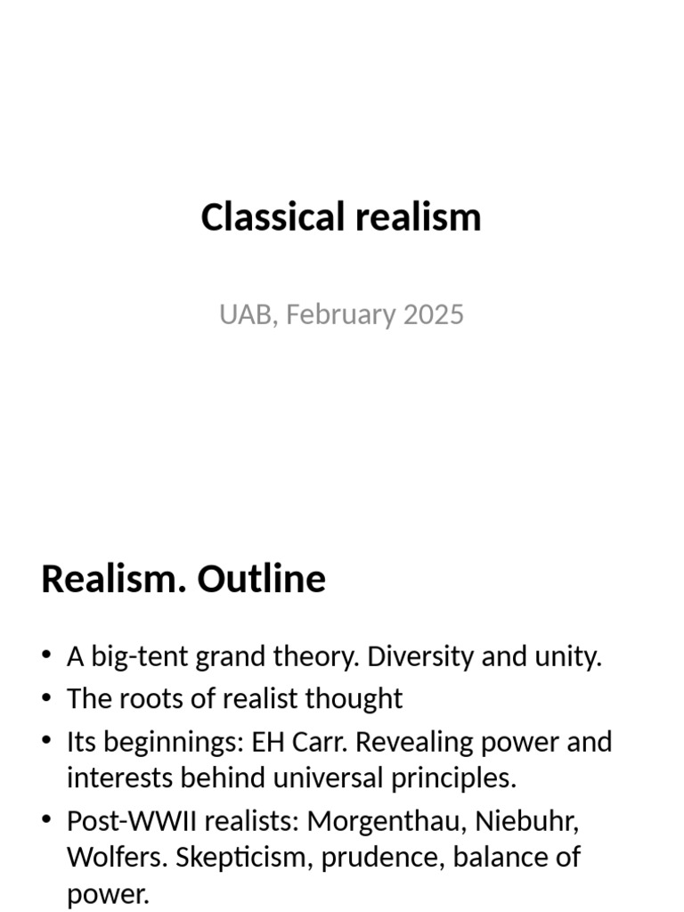 Classical Realism Lesson 4bo | PDF | The Prince | Political Science