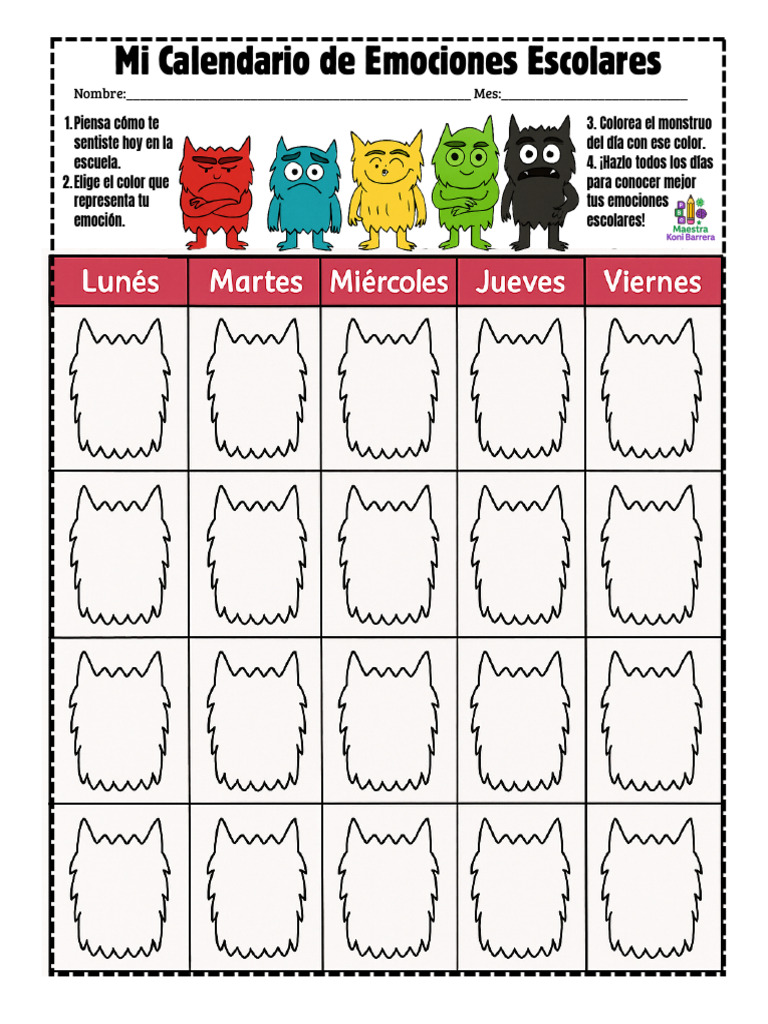 Calendario de Emociones | PDF