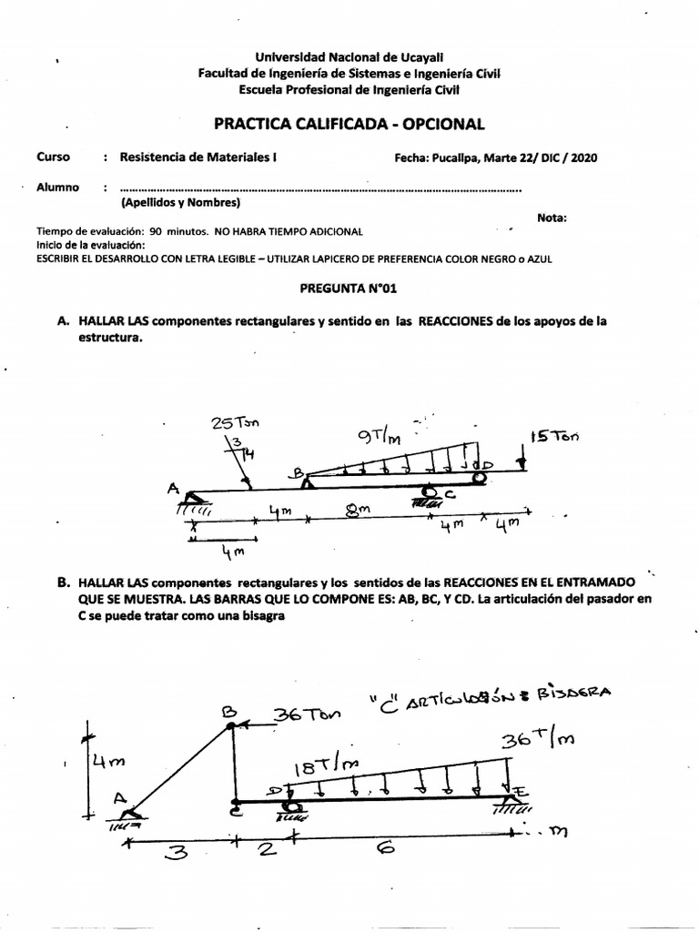 RM 1 - Práctica Calificada - 2020 | PDF