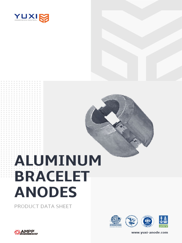 Aluminum Bracelet Anodes Datasheet | PDF | Aluminium | Zinc