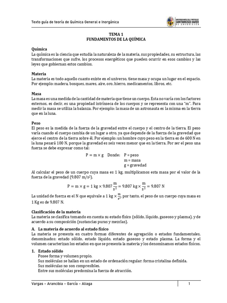 Tema 1. Fundamentos de La Química | PDF | Sustancias químicas | Importar
