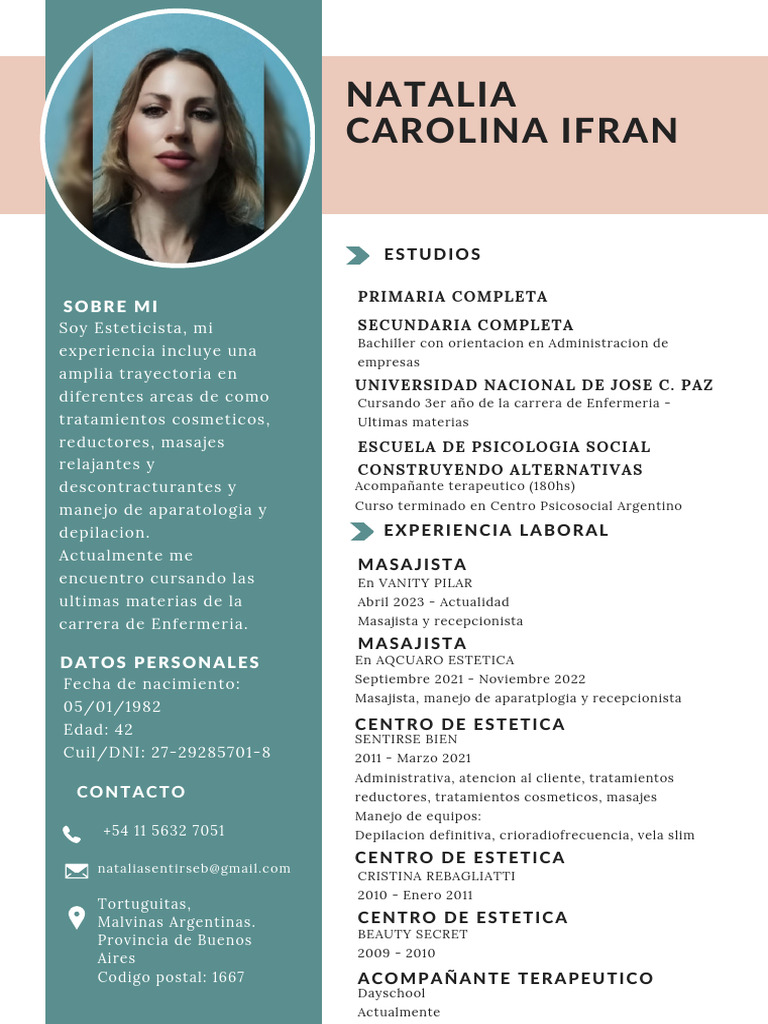 CV Natalia Ifrain | PDF