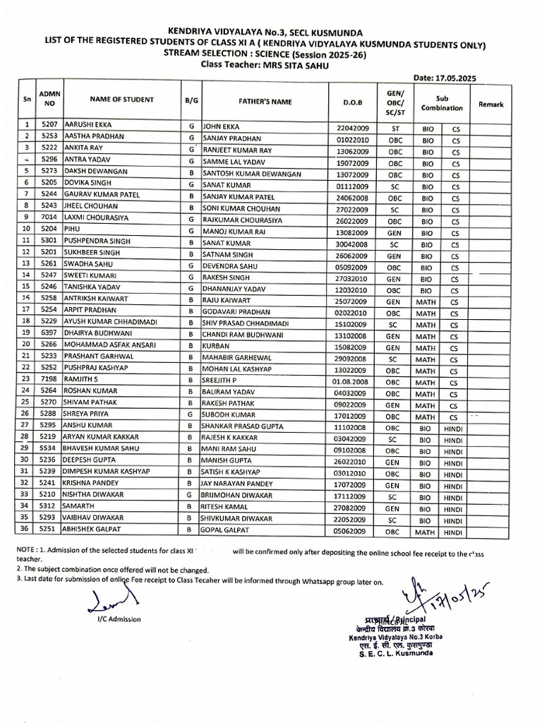 Science CLASS XI Regular Students | PDF