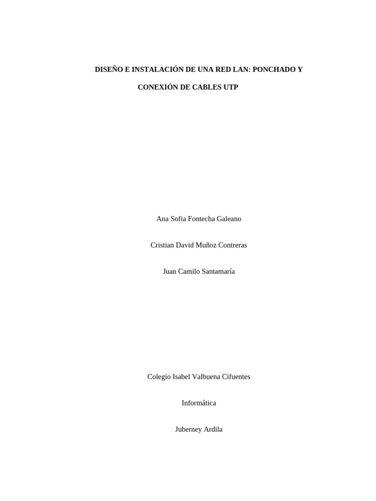 Informe Modificado | PDF | Red de computadoras | Redes de computadoras