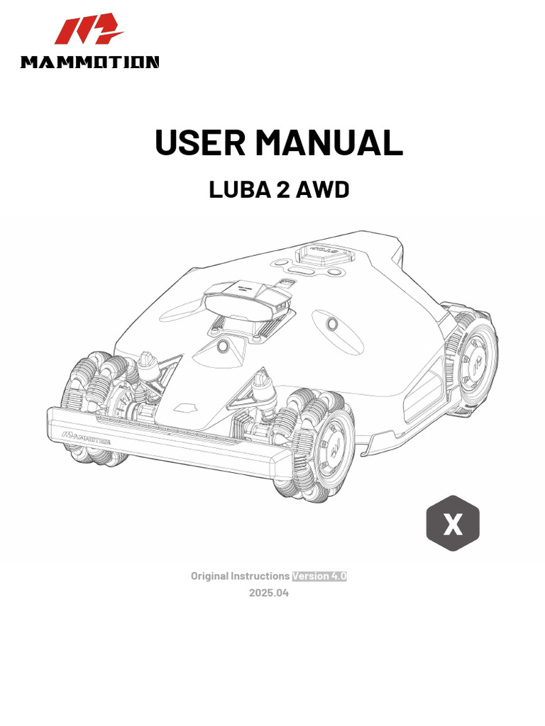 Luba 2 Awd X Series - User Manual v4.0 - en - 202504 | PDF